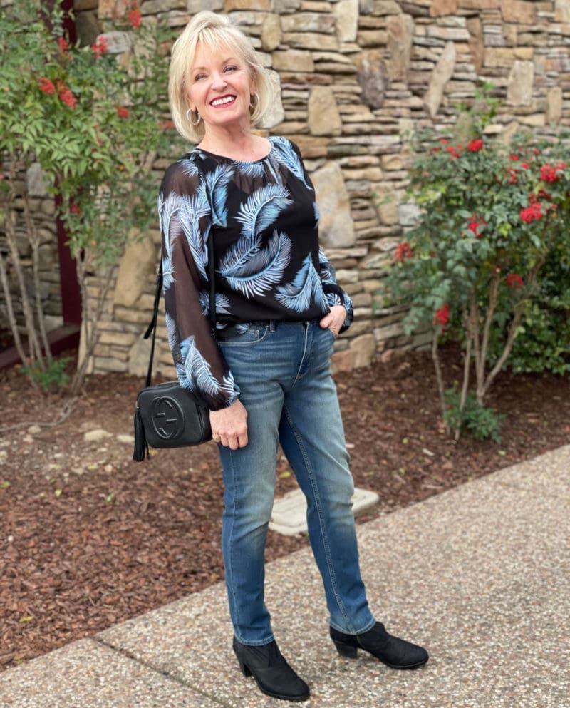 How To Style A Sheer Blouse and Jeans