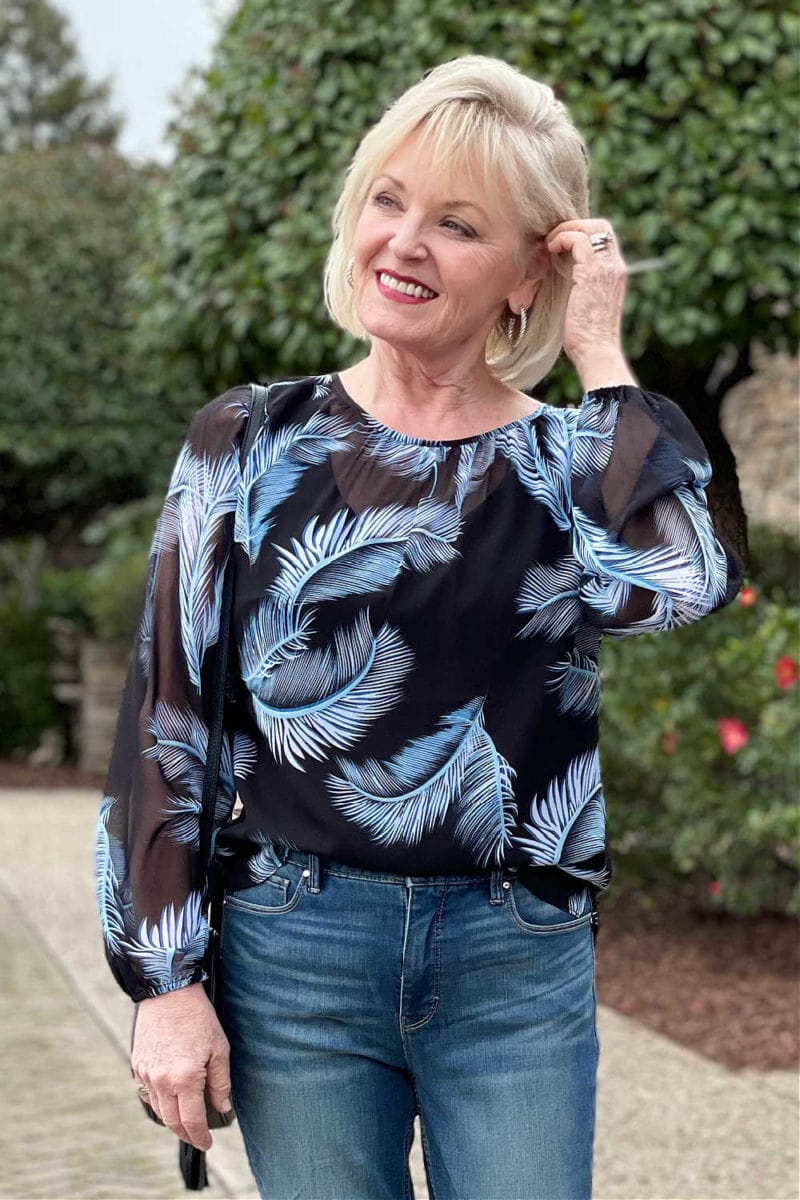 How To Style A Sheer Blouse and Jeans